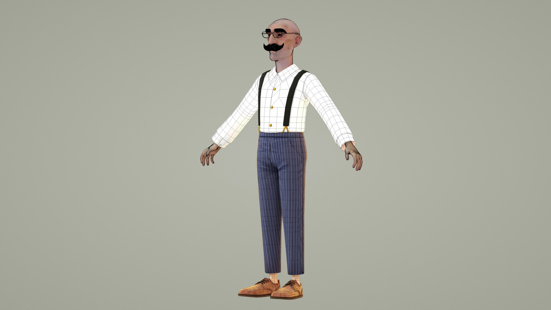 Cartoon Uncle 3D Model - TurboSquid 1915129