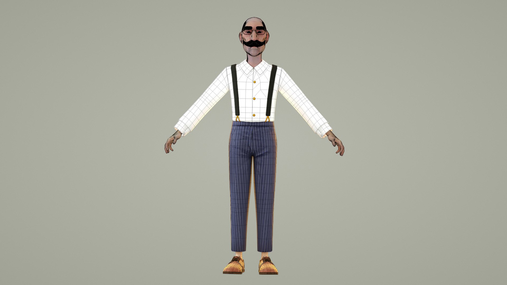 Cartoon Uncle 3D Model - TurboSquid 1915129