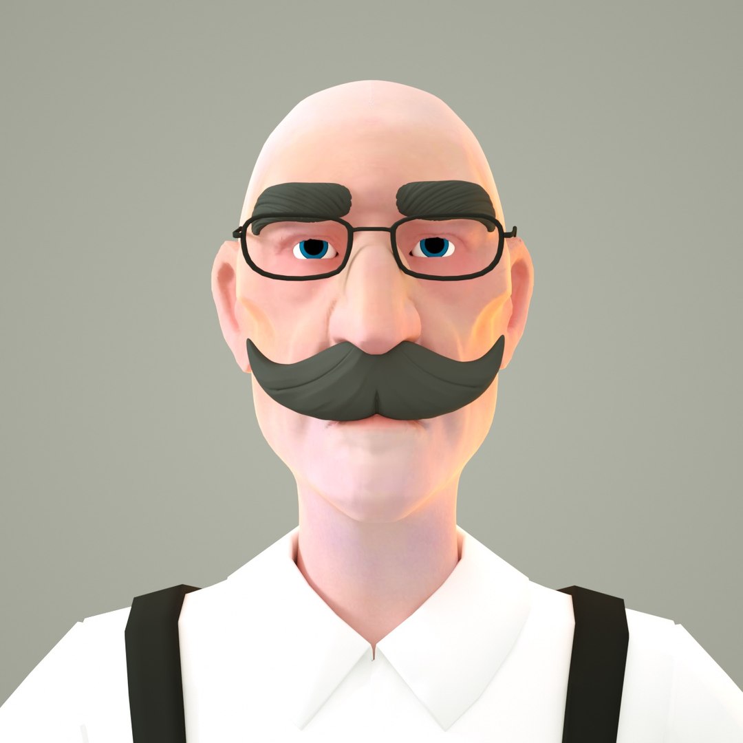 Cartoon Uncle 3D Model - TurboSquid 1915129