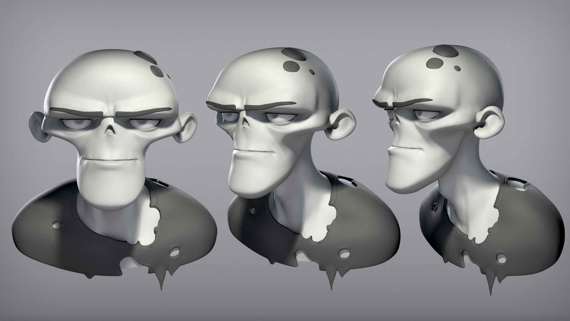 3D Model Cartoon Character Zombie Base Mesh - TurboSquid 1813557