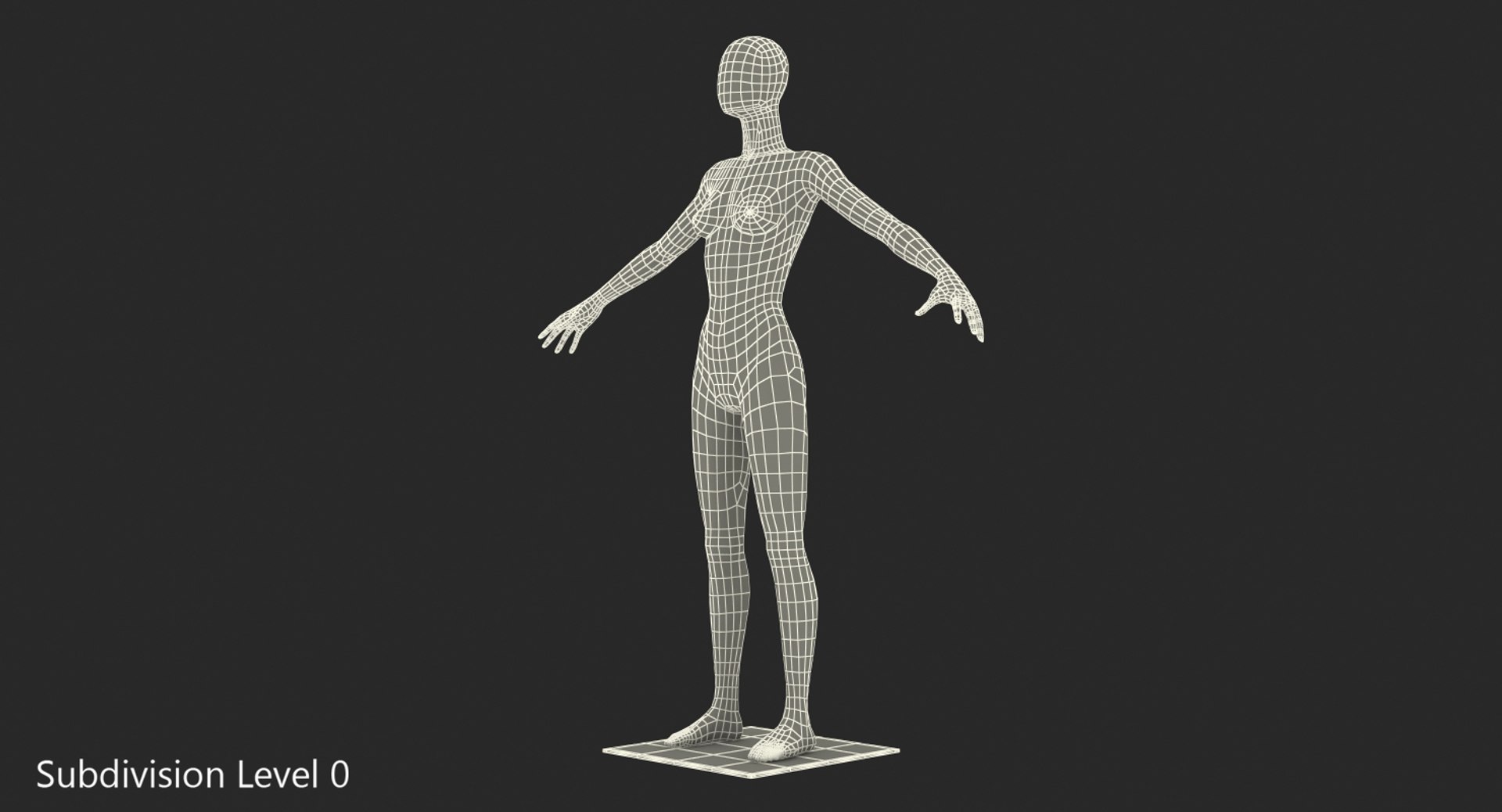 Female dark grey mannequin 3D model - TurboSquid 1434937