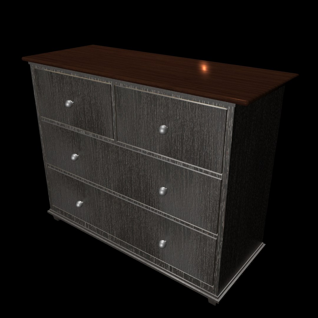 3d model chest drawers wood