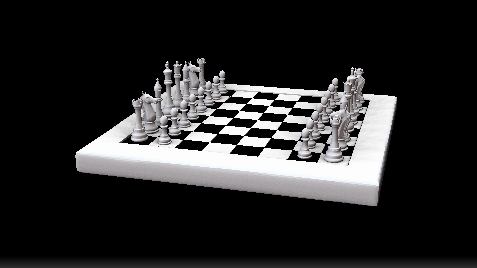 3D Model Chess Board Wood - TurboSquid 1877999