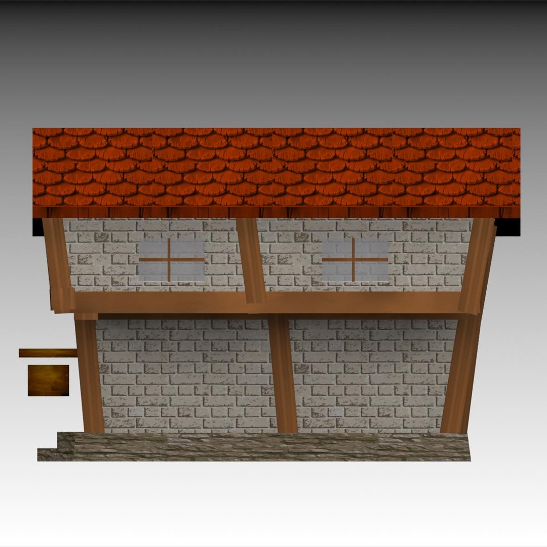 Free Stone Merchant Building 3d Model