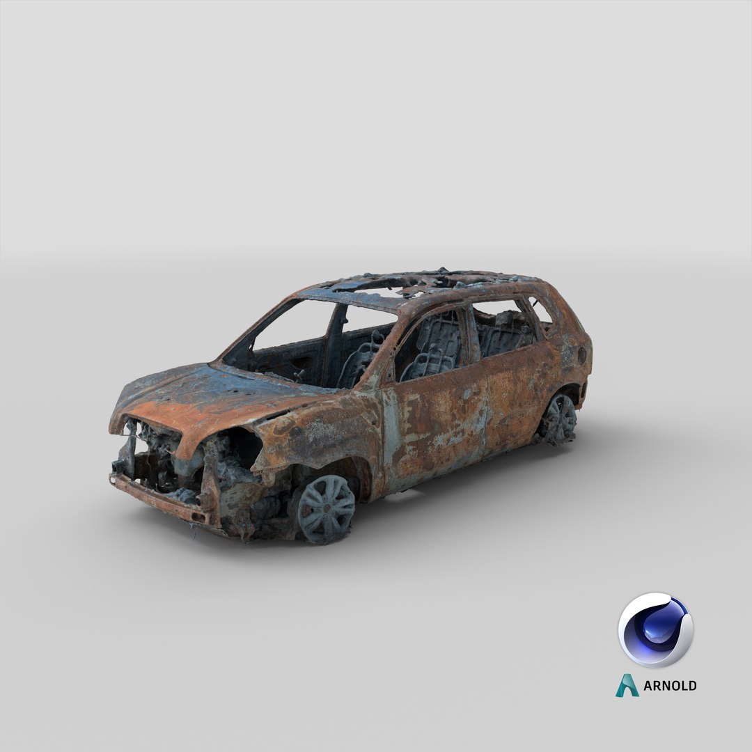 Burned Car Wreck 12 3D - TurboSquid 2124509