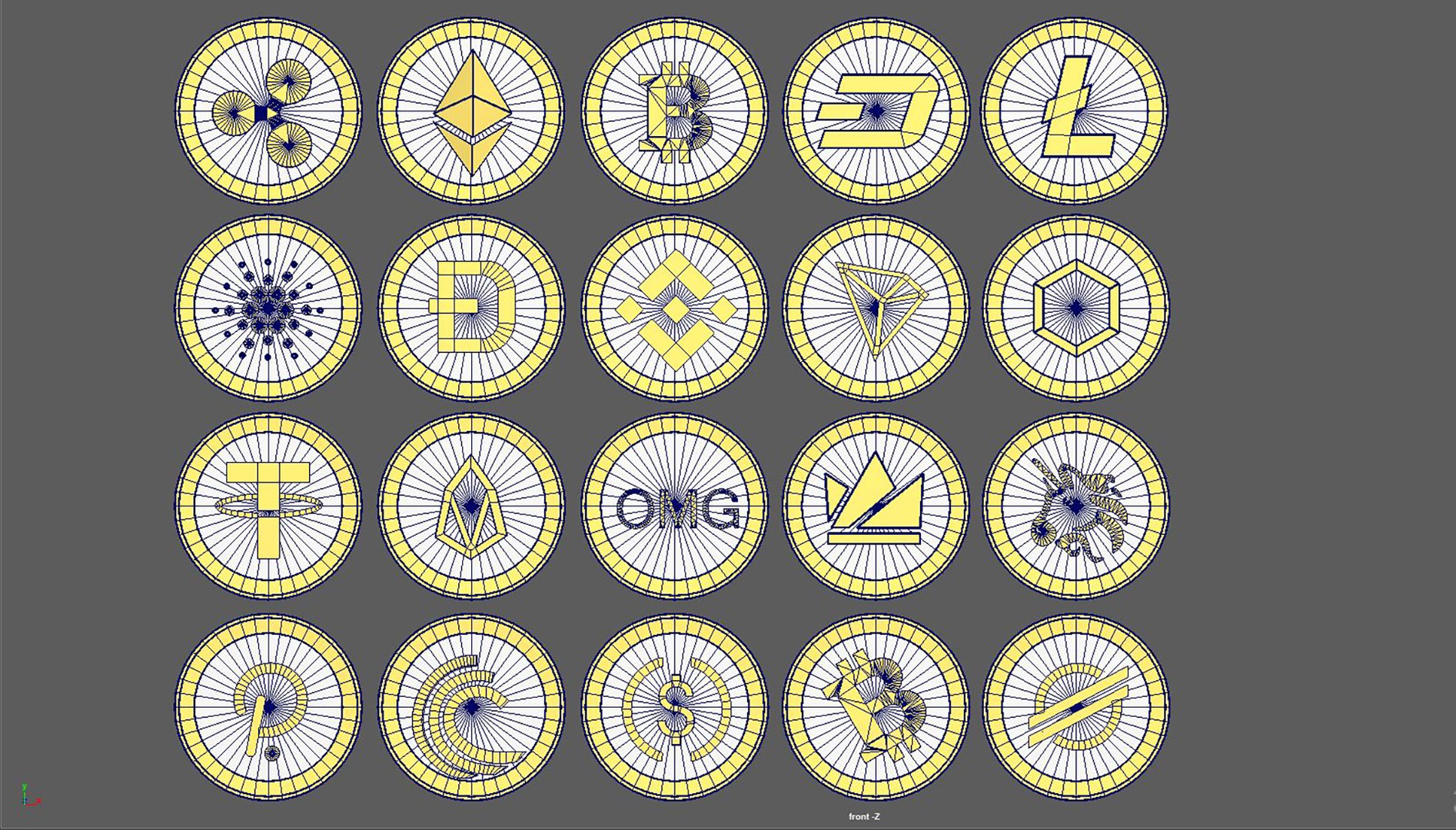 Cryptocurrency Coins 3D - TurboSquid 1725047