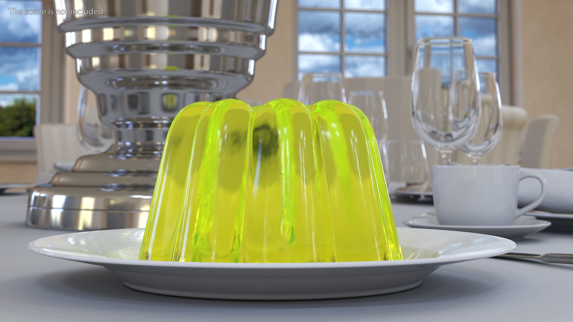 3D Yellow Vanilla Jelly Pudding - TurboSquid 1734880