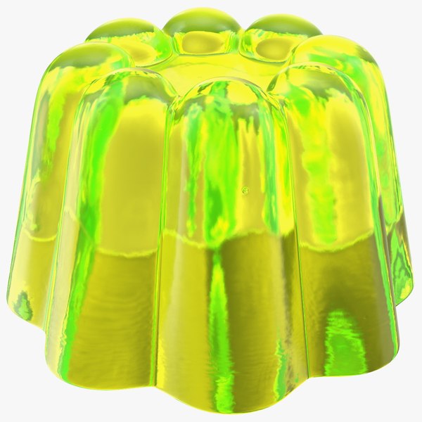 3D Yellow Vanilla Jelly Pudding - TurboSquid 1734880