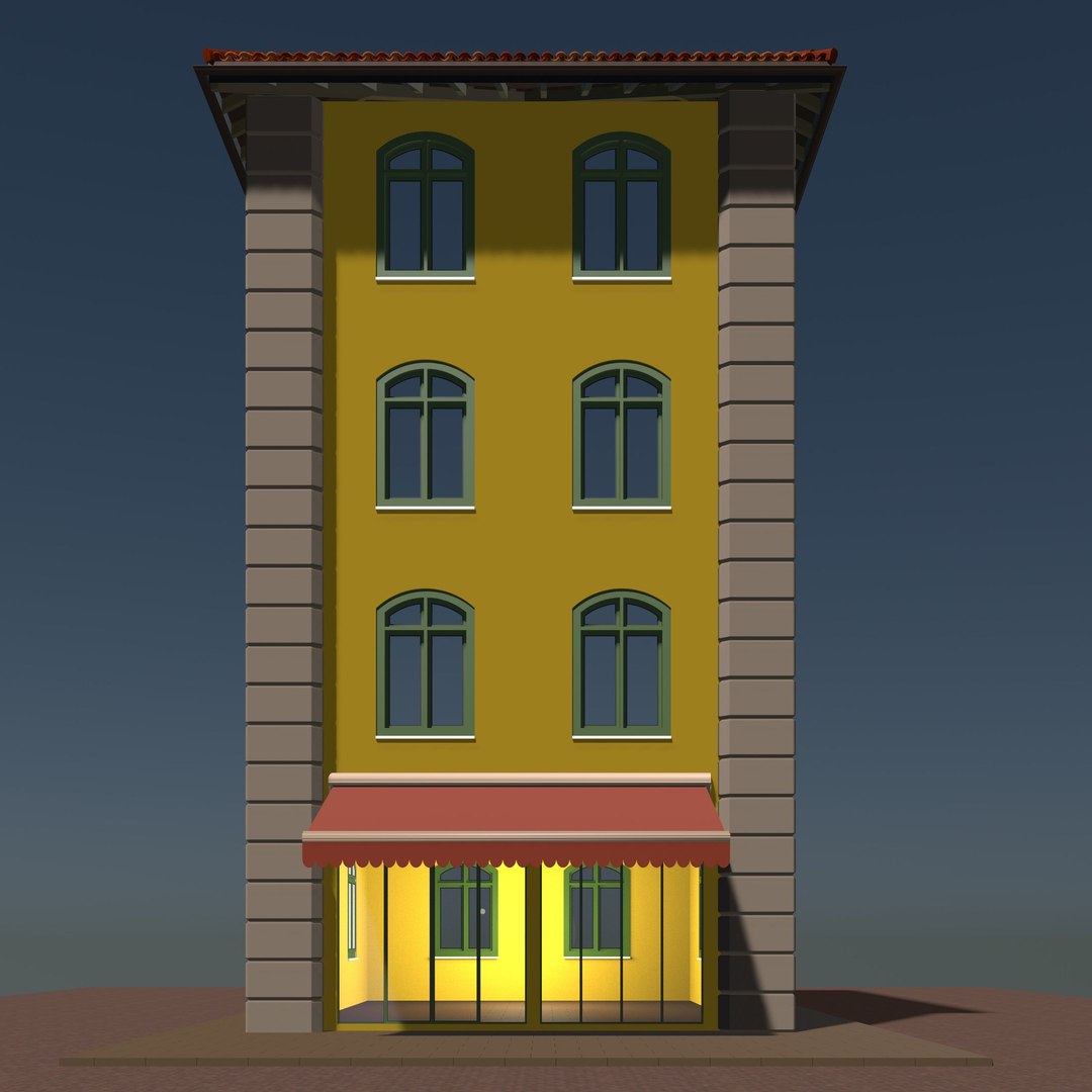 Row House 2349 3D Model - TurboSquid 2167986