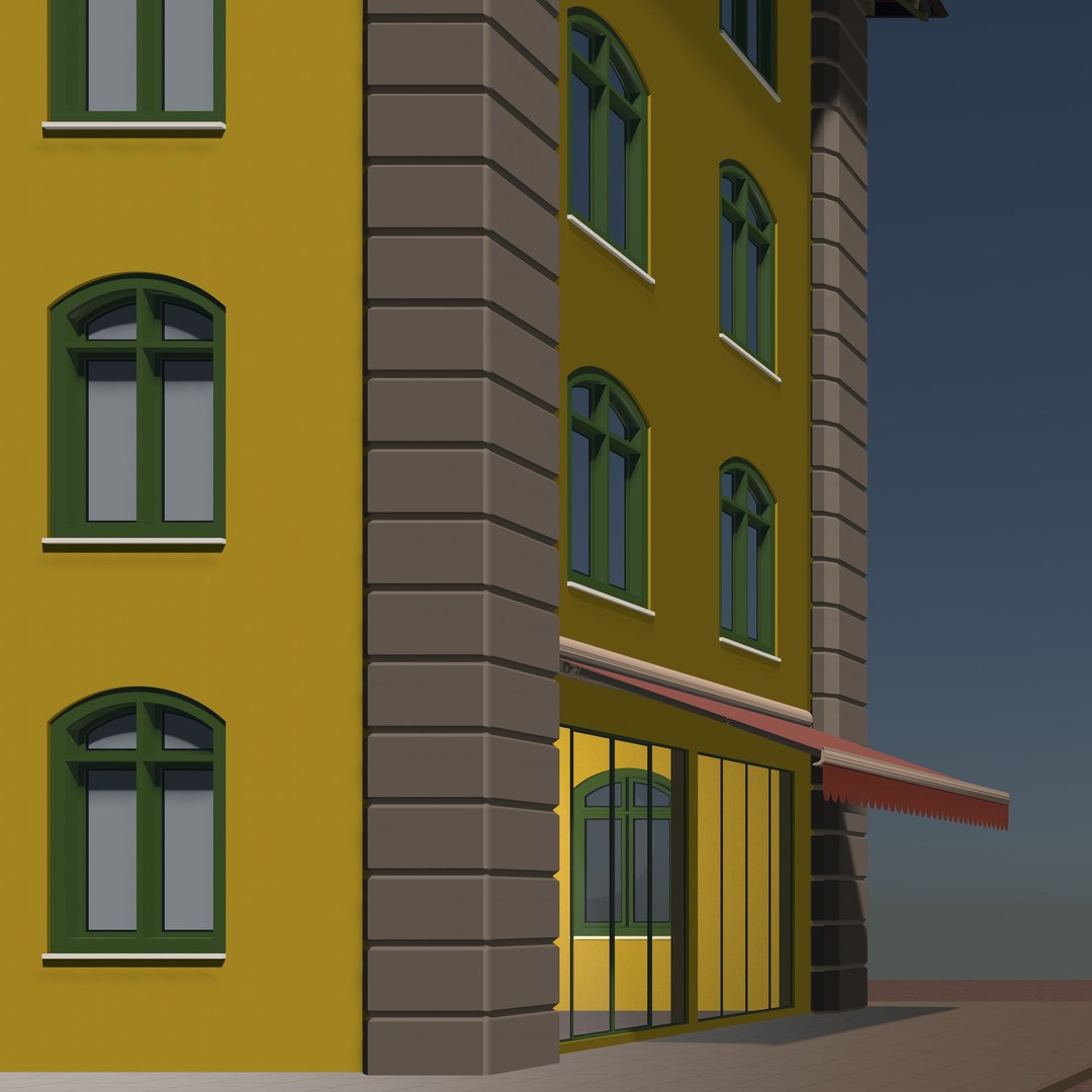 Row House 2349 3D Model - TurboSquid 2167986