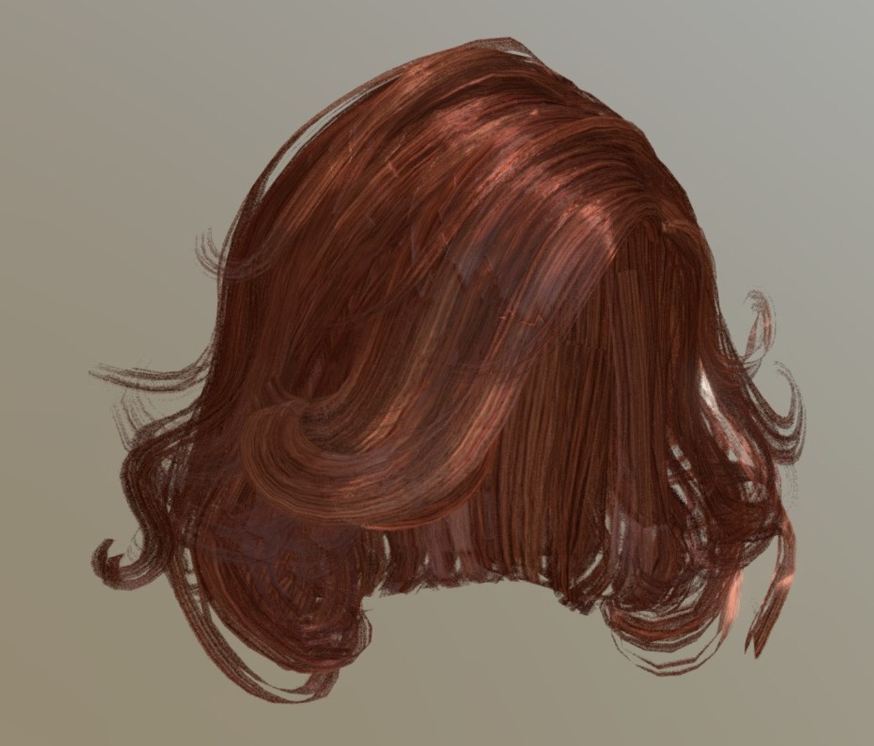 Female Hair 3 Colors 3D - TurboSquid 1398605