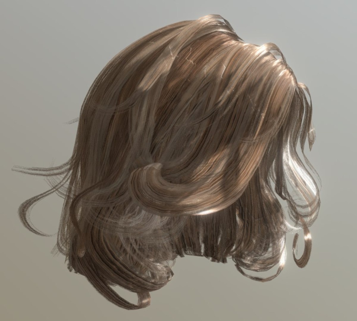 Female Hair 3 Colors 3D - TurboSquid 1398605