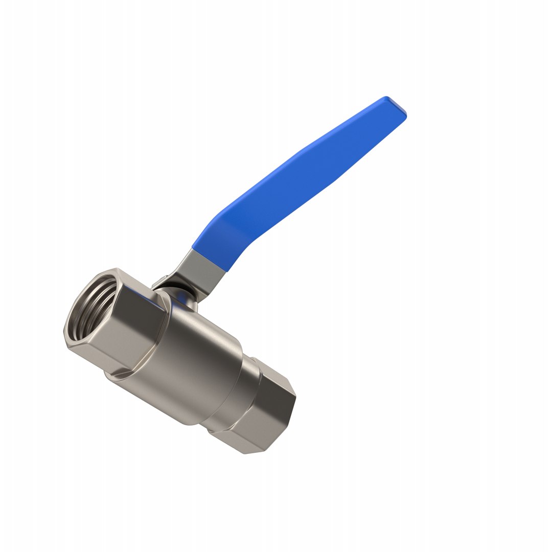 3D Blue Metal Valve Model - TurboSquid 2161293