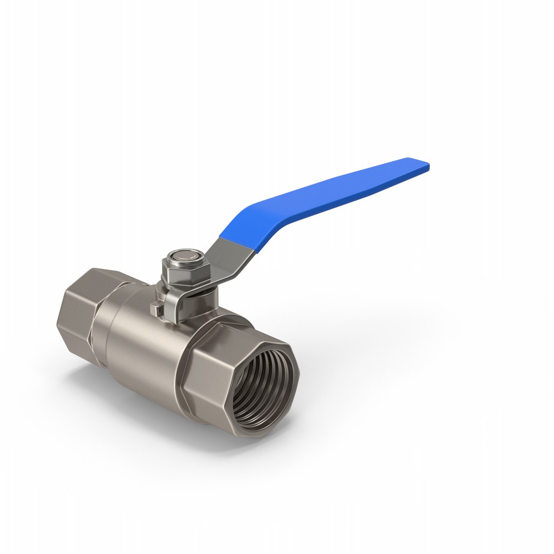 3D Blue Metal Valve Model - TurboSquid 2161293