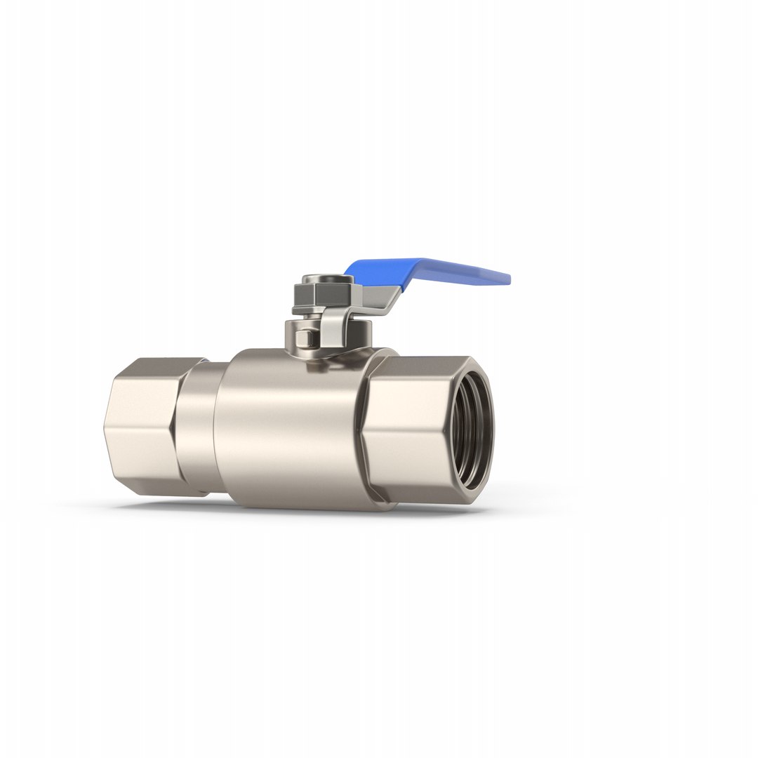 3D Blue Metal Valve Model - TurboSquid 2161293
