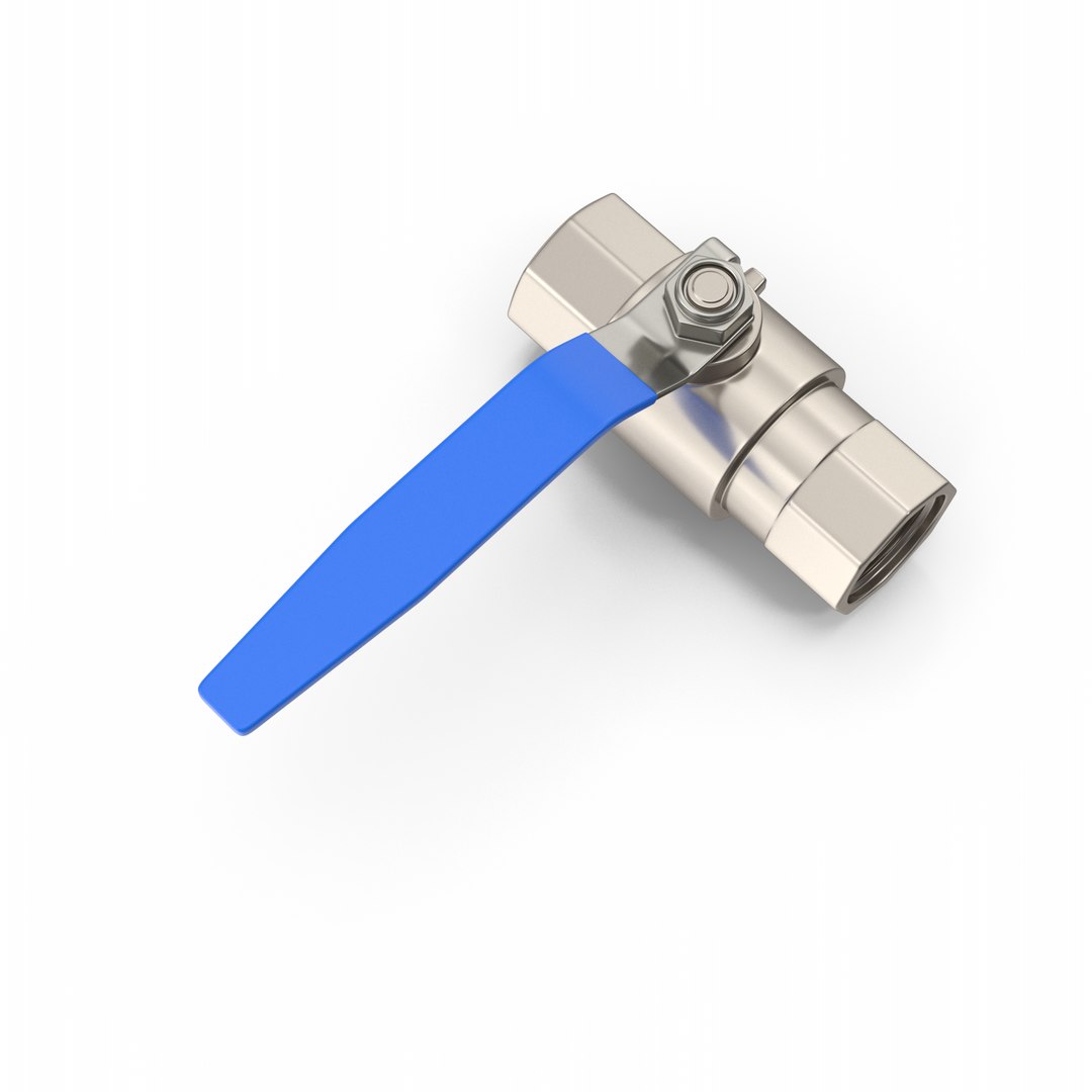 3D Blue Metal Valve Model - TurboSquid 2161293
