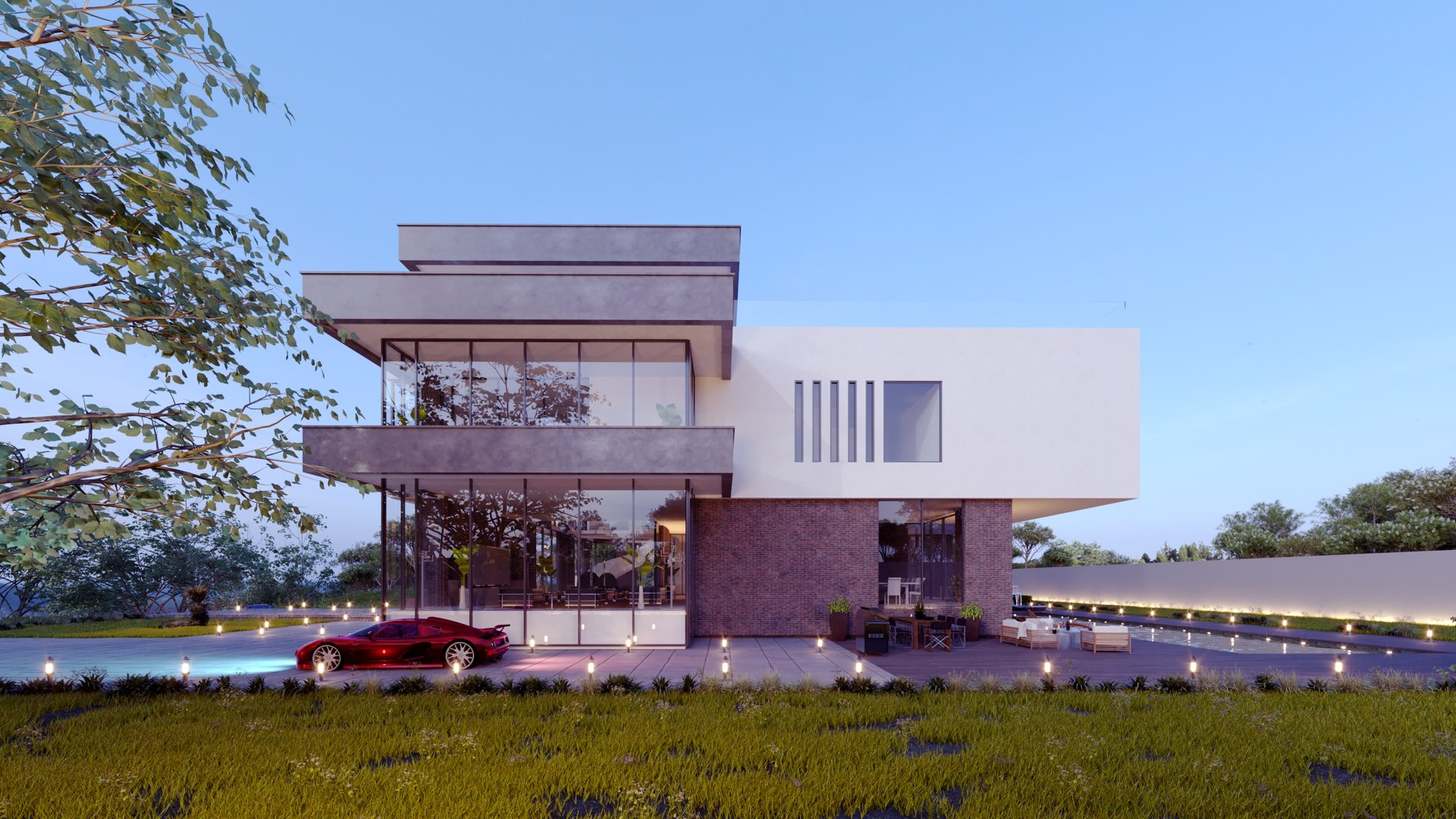 Villa Prototype Modern House Furnished Project Luxurious Clash Free ...