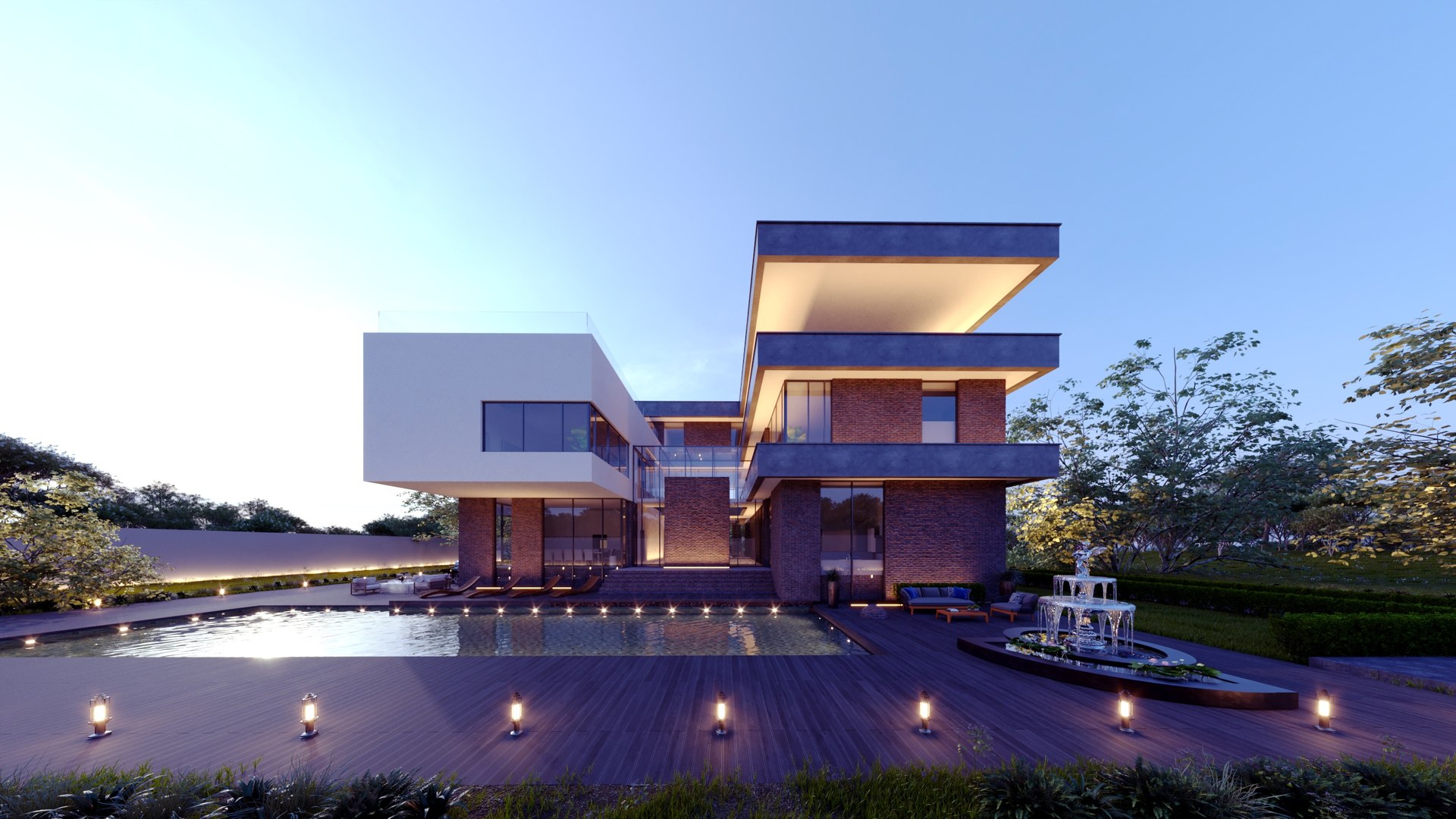 Villa Prototype Modern House Furnished Project Luxurious Clash Free ...