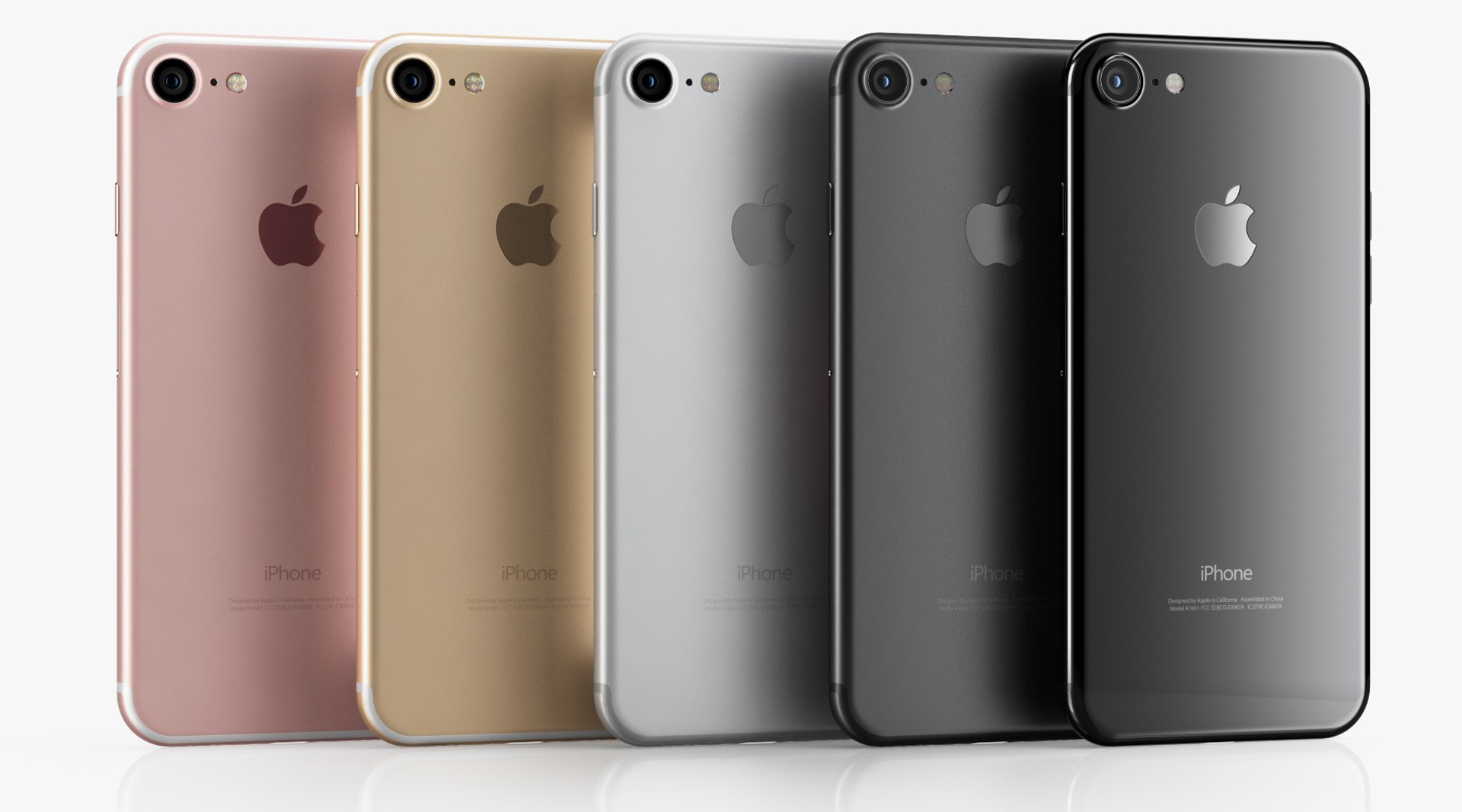 apple iphone 7 colors 3d model