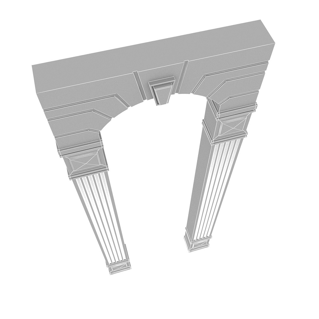 3D Classical Building Entrance Model - TurboSquid 1445520
