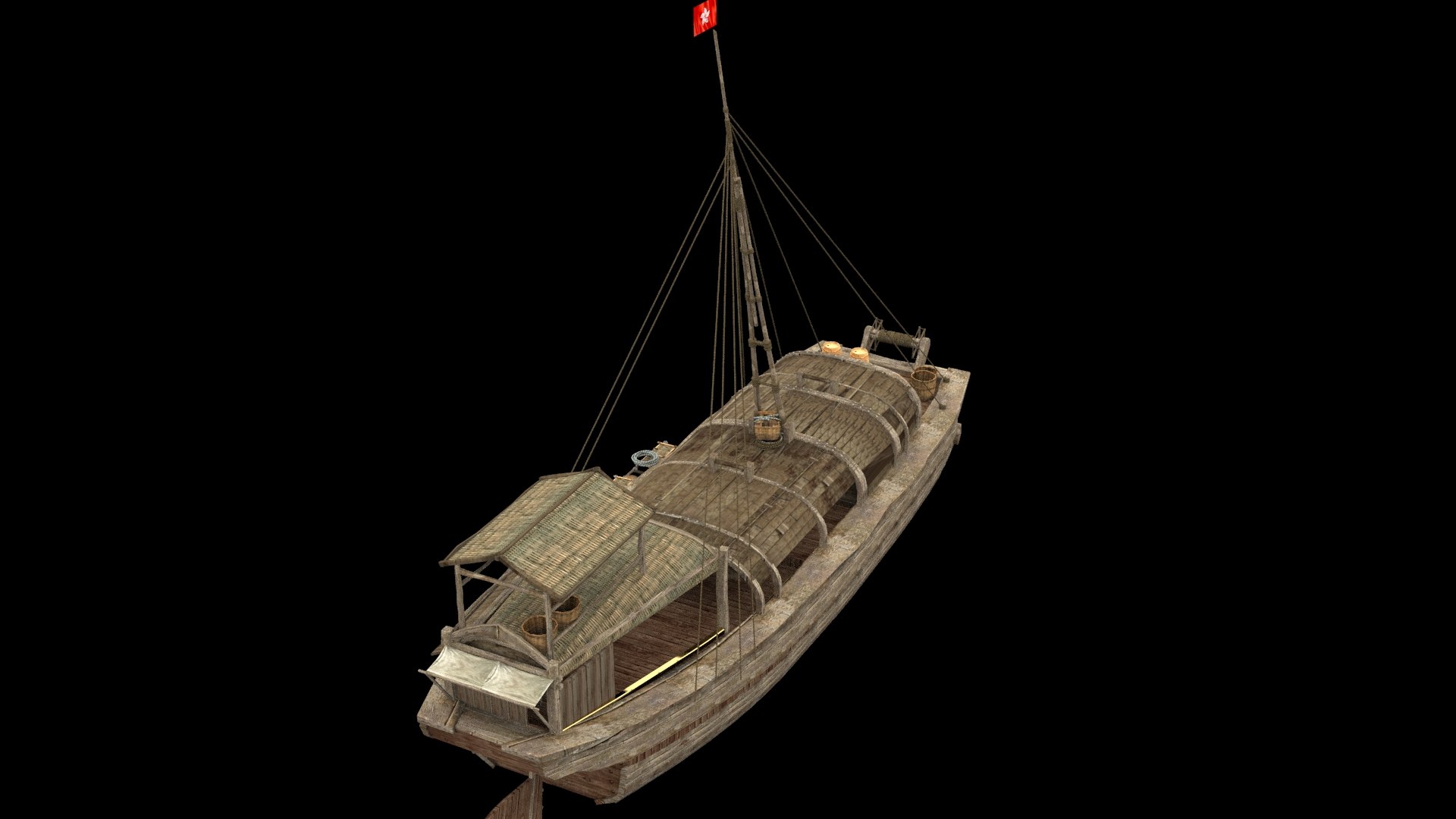 Ship Junk Fish Fishing Boat 3D Model - TurboSquid 2158600
