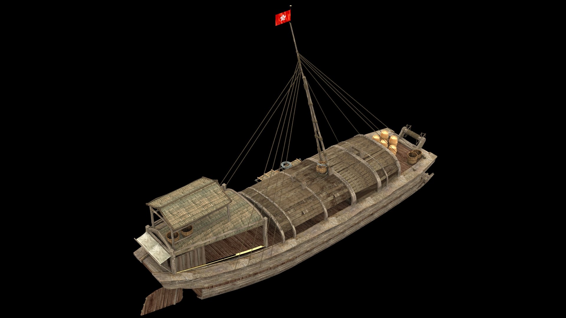 Ship Junk Fish Fishing Boat 3D Model - TurboSquid 2158600