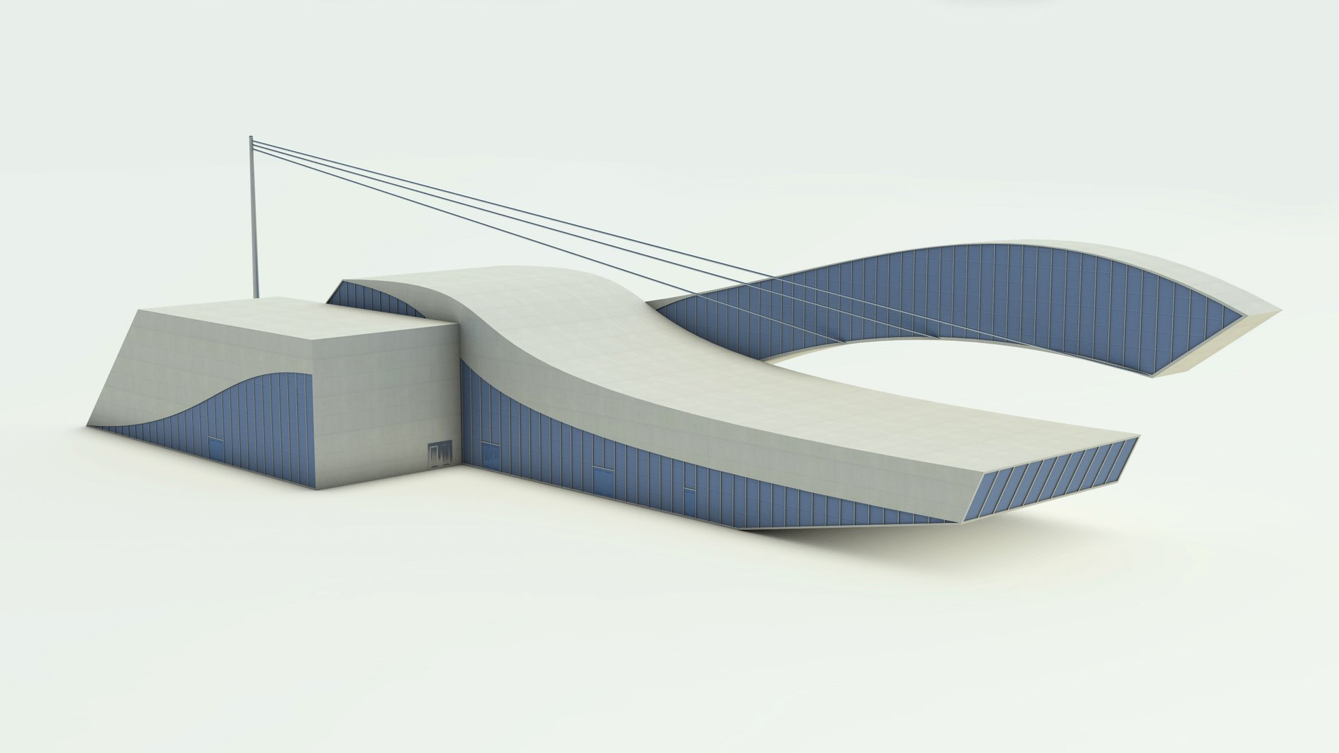 Curve Hospital 3D Model - TurboSquid 1730194