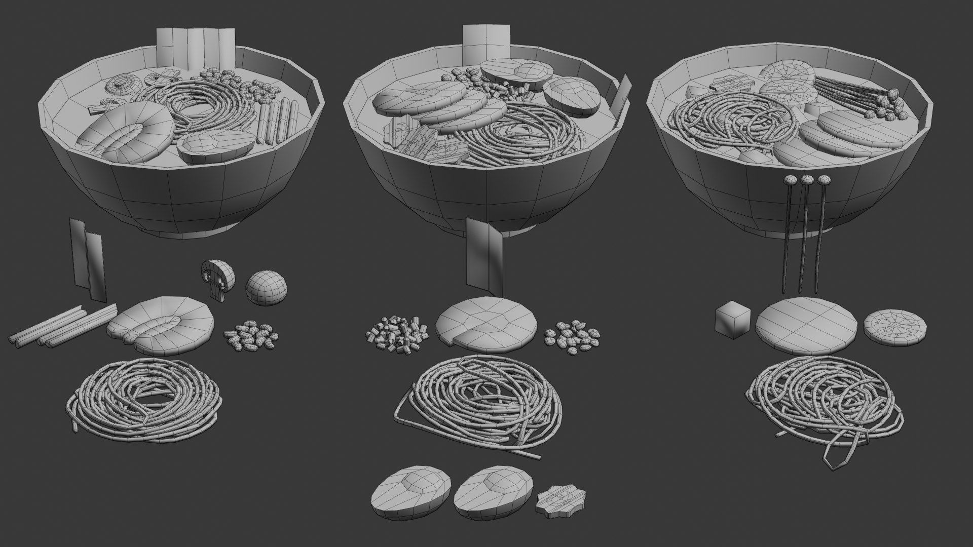 3D Low Poly Japanese Food - Ramen Pack - TurboSquid 2393280
