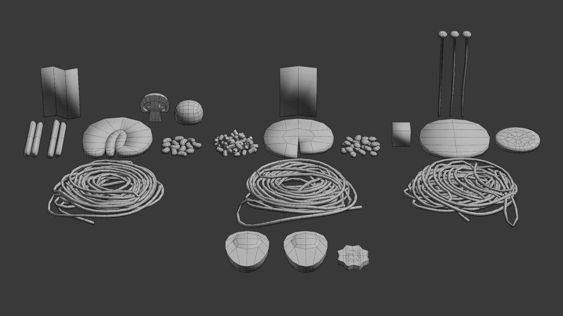 3D Low Poly Japanese Food - Ramen Pack - TurboSquid 2393280