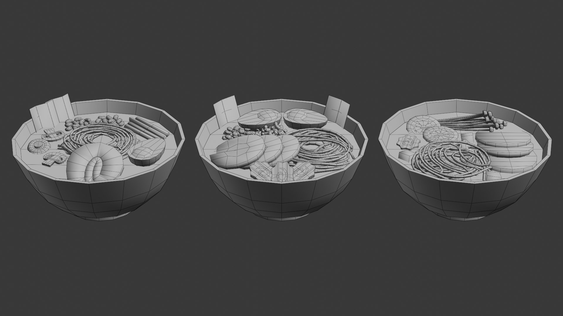 3D Low Poly Japanese Food - Ramen Pack - TurboSquid 2393280