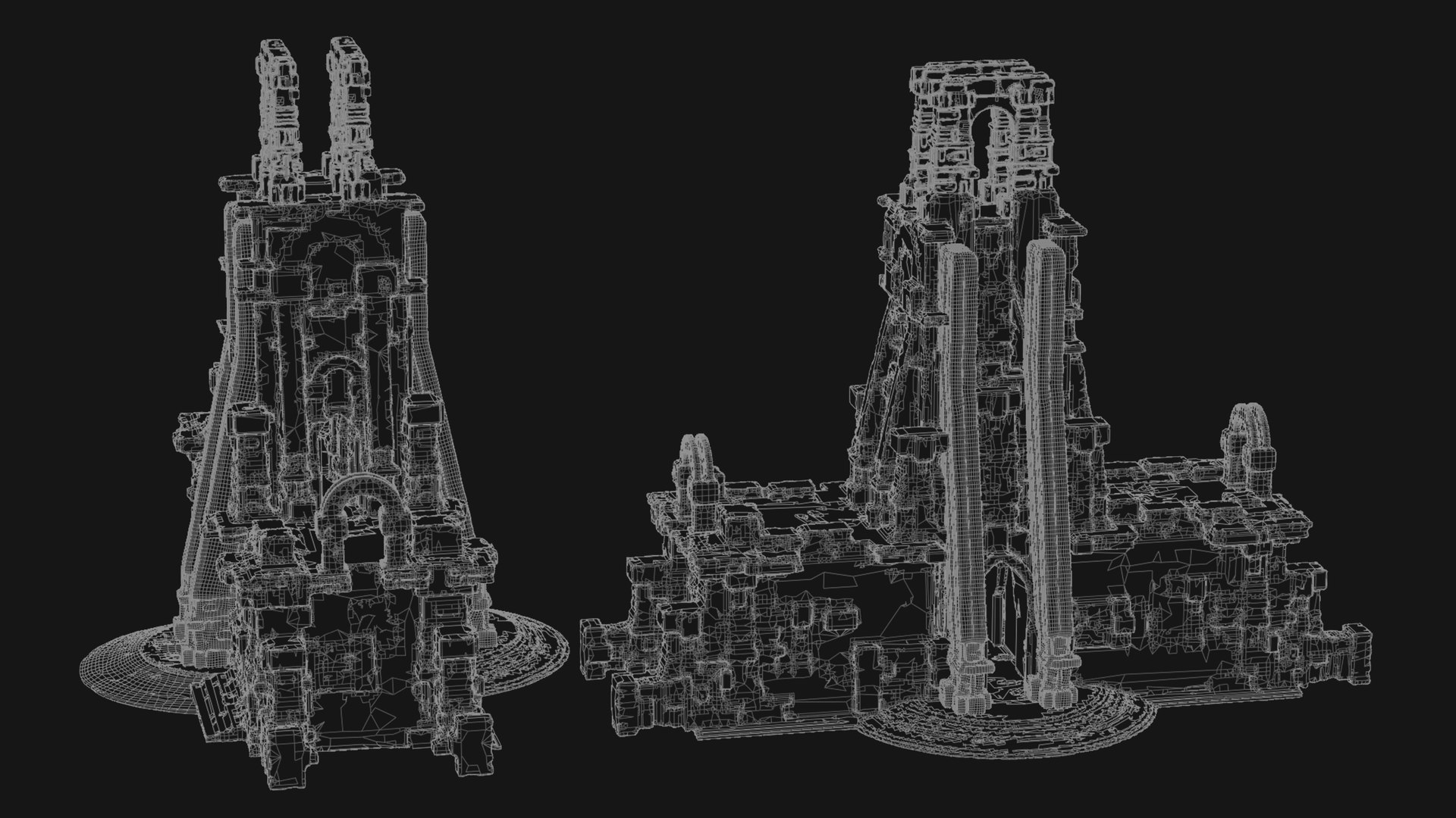 Ancient Temple - Ultimate - Old Ruins - 3D Kitbash Asset Pack Model ...