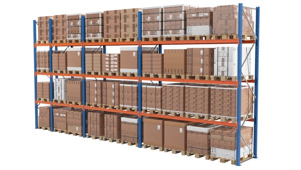 Lagerregal mit Paletten 3D-Modell - TurboSquid 1991572