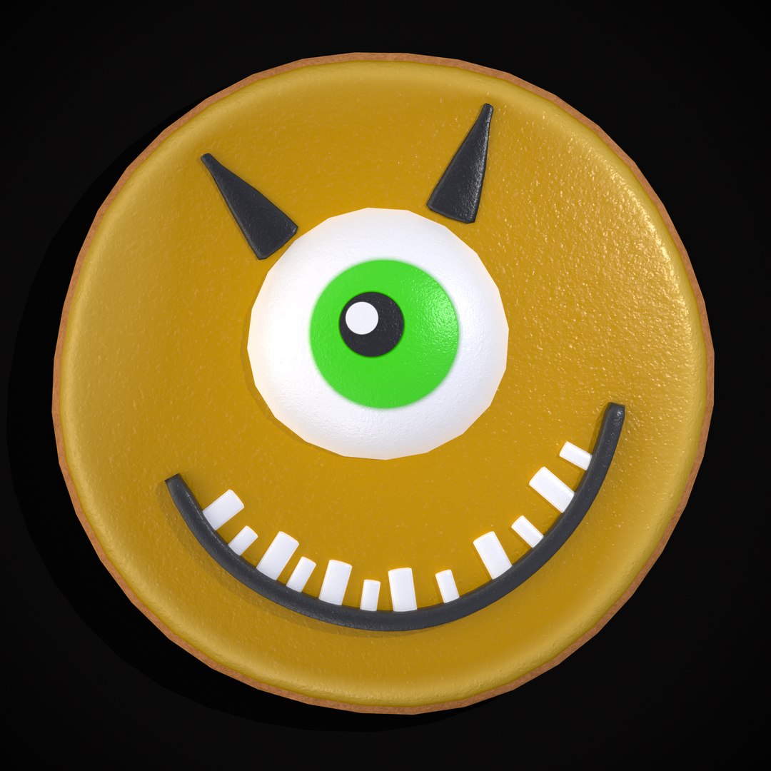 Goofy Circle Monster Cookies 3D - TurboSquid 2063882
