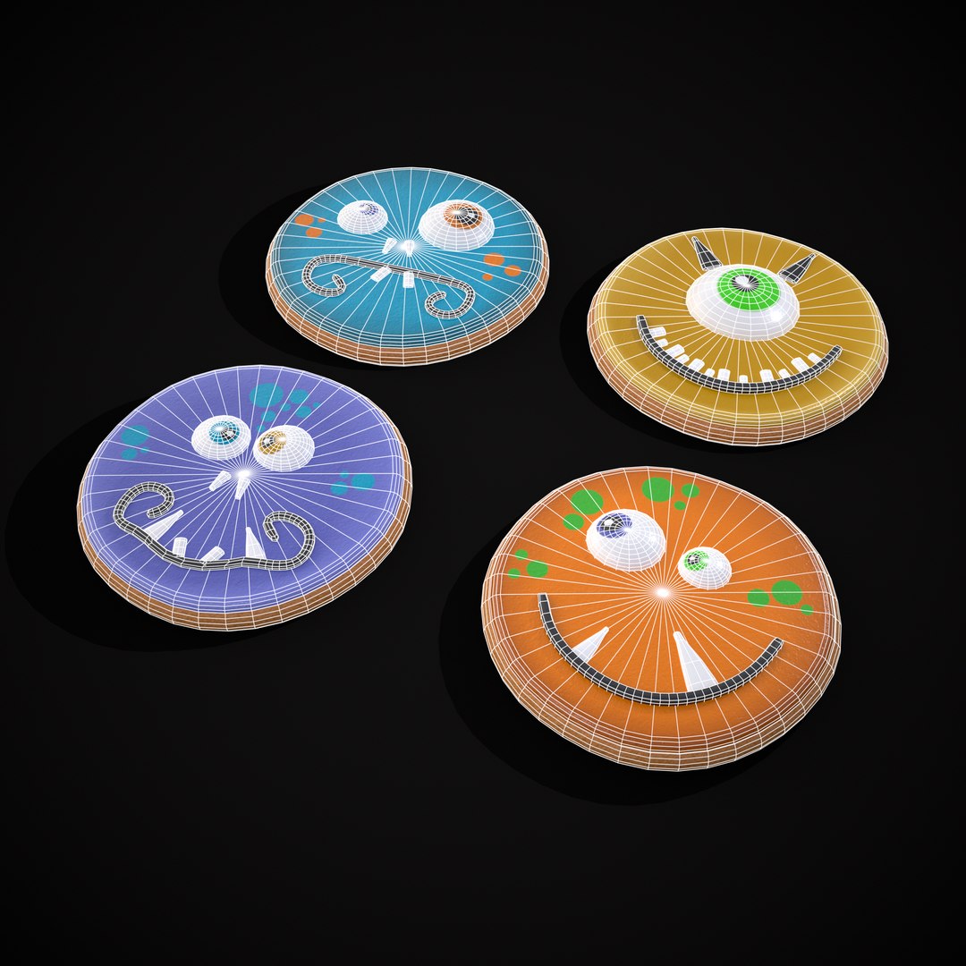 Goofy Circle Monster Cookies 3D - TurboSquid 2063882