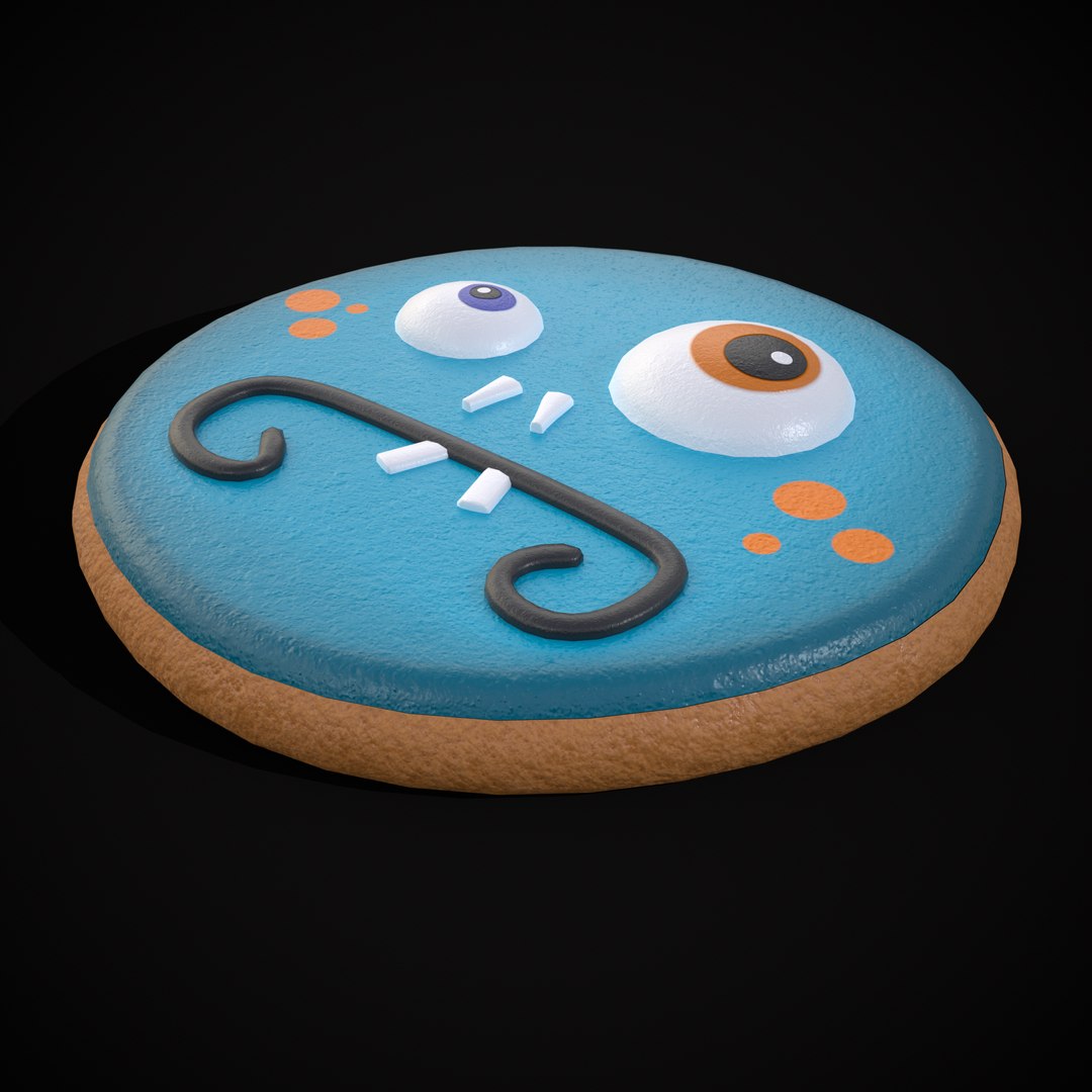 Goofy Circle Monster Cookies 3D - TurboSquid 2063882