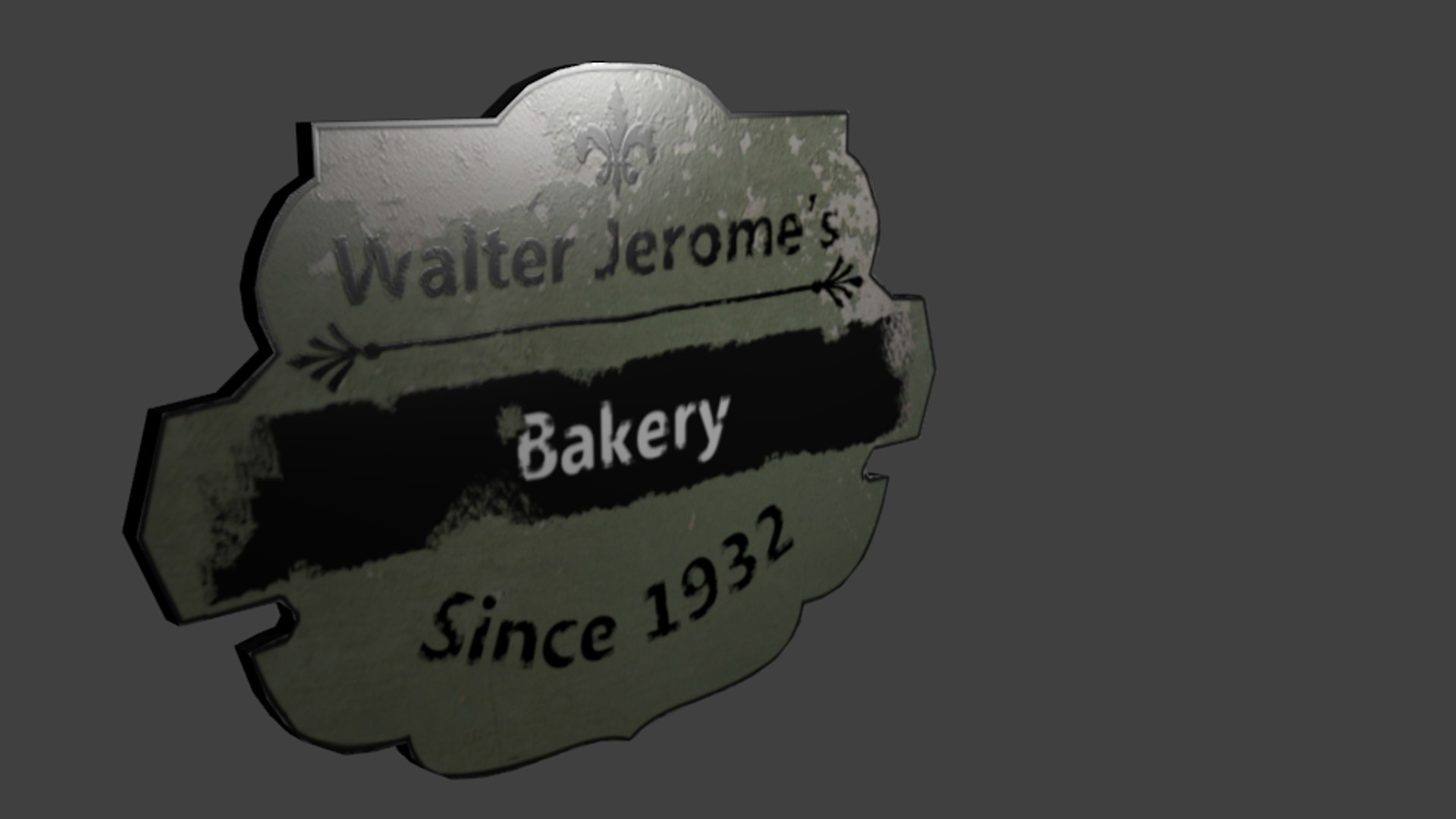 3d Model Bakery Sign