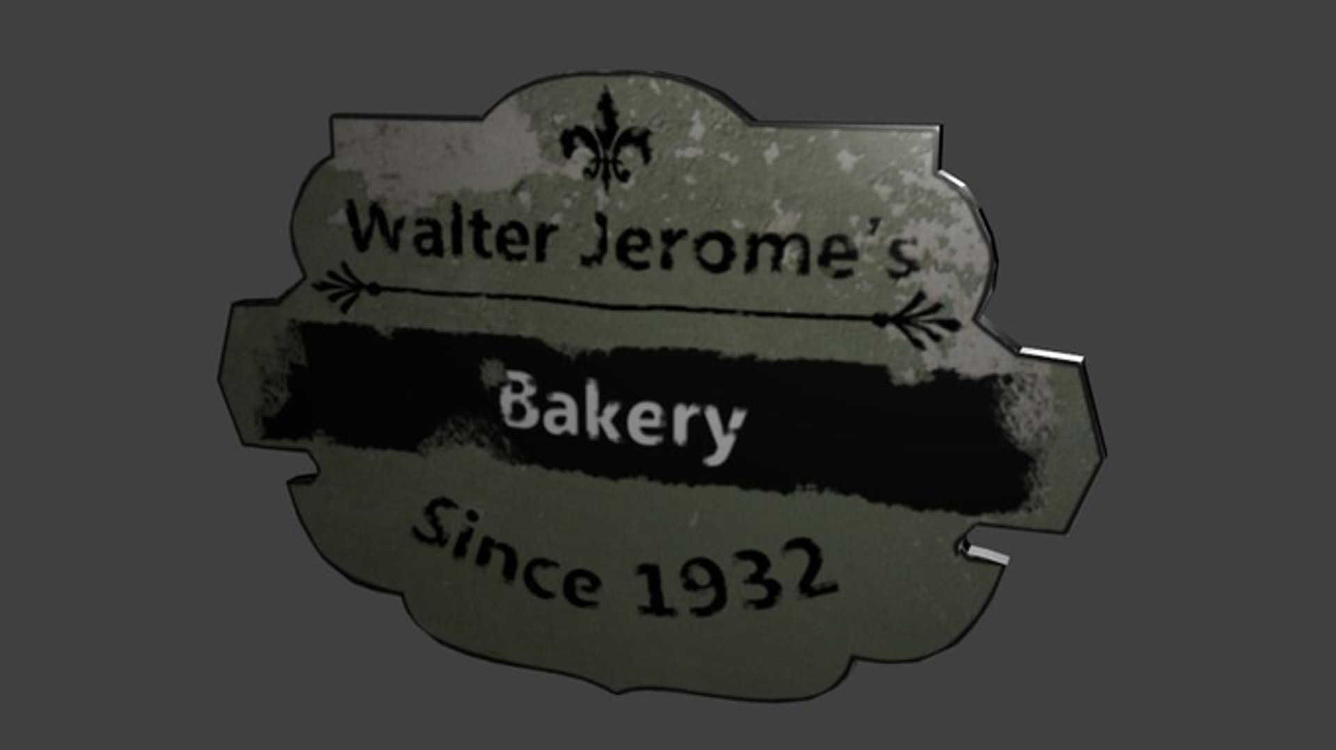 3d Model Bakery Sign