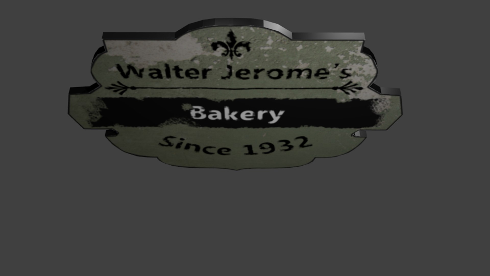 3d Model Bakery Sign