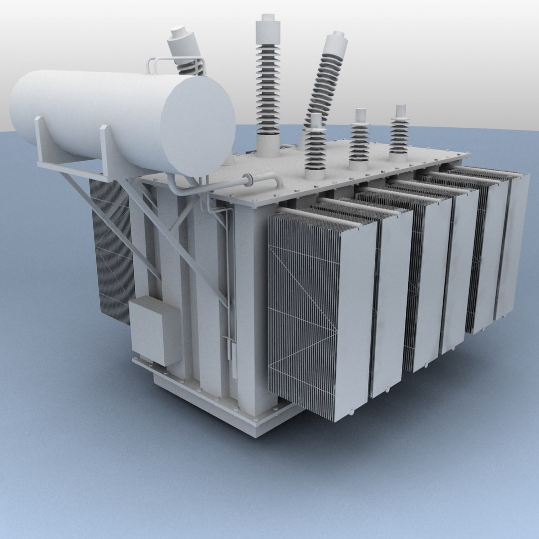 3d Model Of Voltage Electrical Transformer