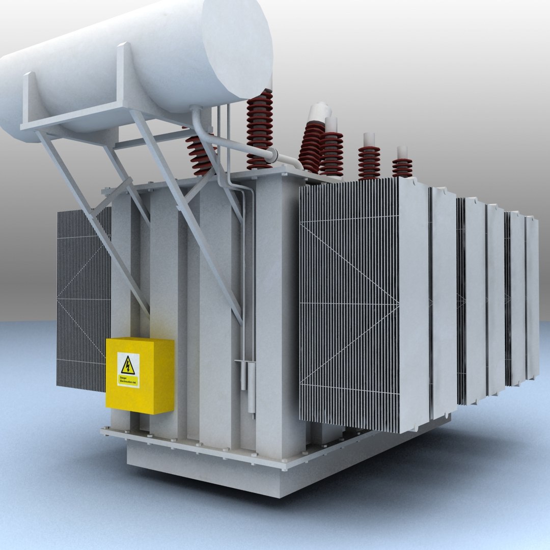 3d Model Of Voltage Electrical Transformer