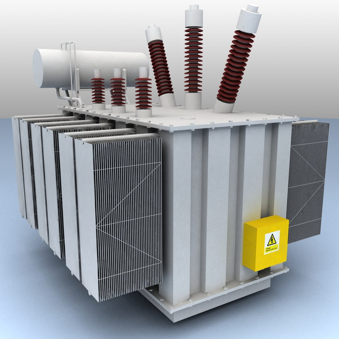 3d Model Of Voltage Electrical Transformer