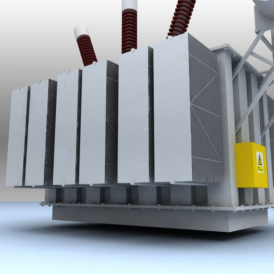 3d Model Of Voltage Electrical Transformer