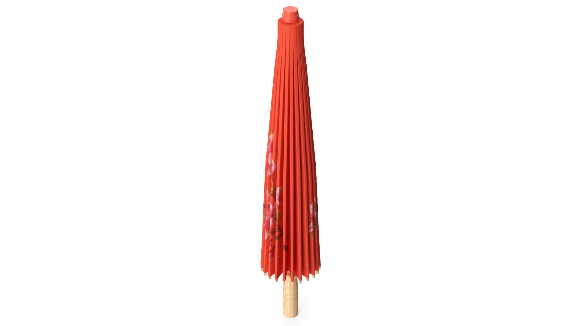 Chinese Umbrella Closed Red 3D model - TurboSquid 1994234