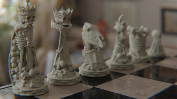 3D Skull Chess Knight model - TurboSquid 1972975