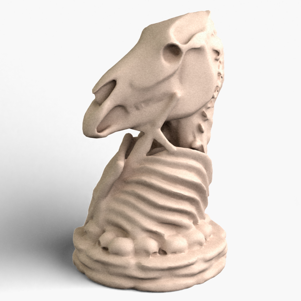3D Skull Chess Knight model - TurboSquid 1972975