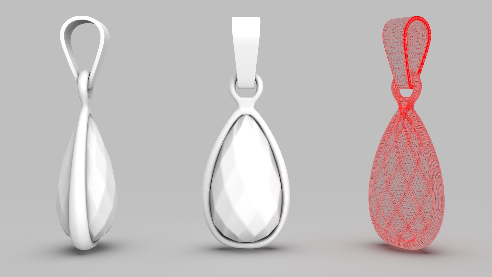 3D Model Pendant With Gemstone - TurboSquid 1751060