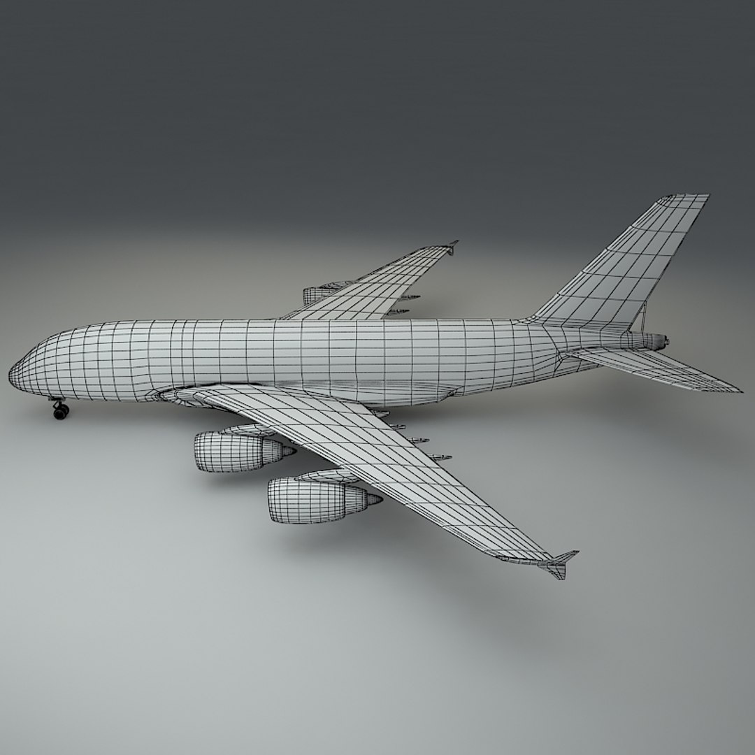 3d Model Airbus A380 Red Kangaroo