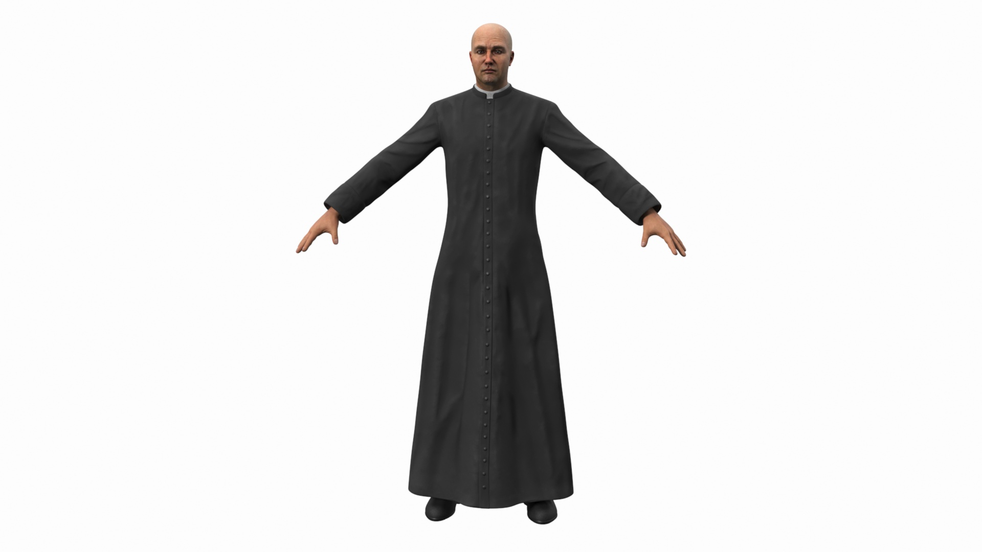 3D Catholic Priest Rigged For Maya Model - TurboSquid 2342621