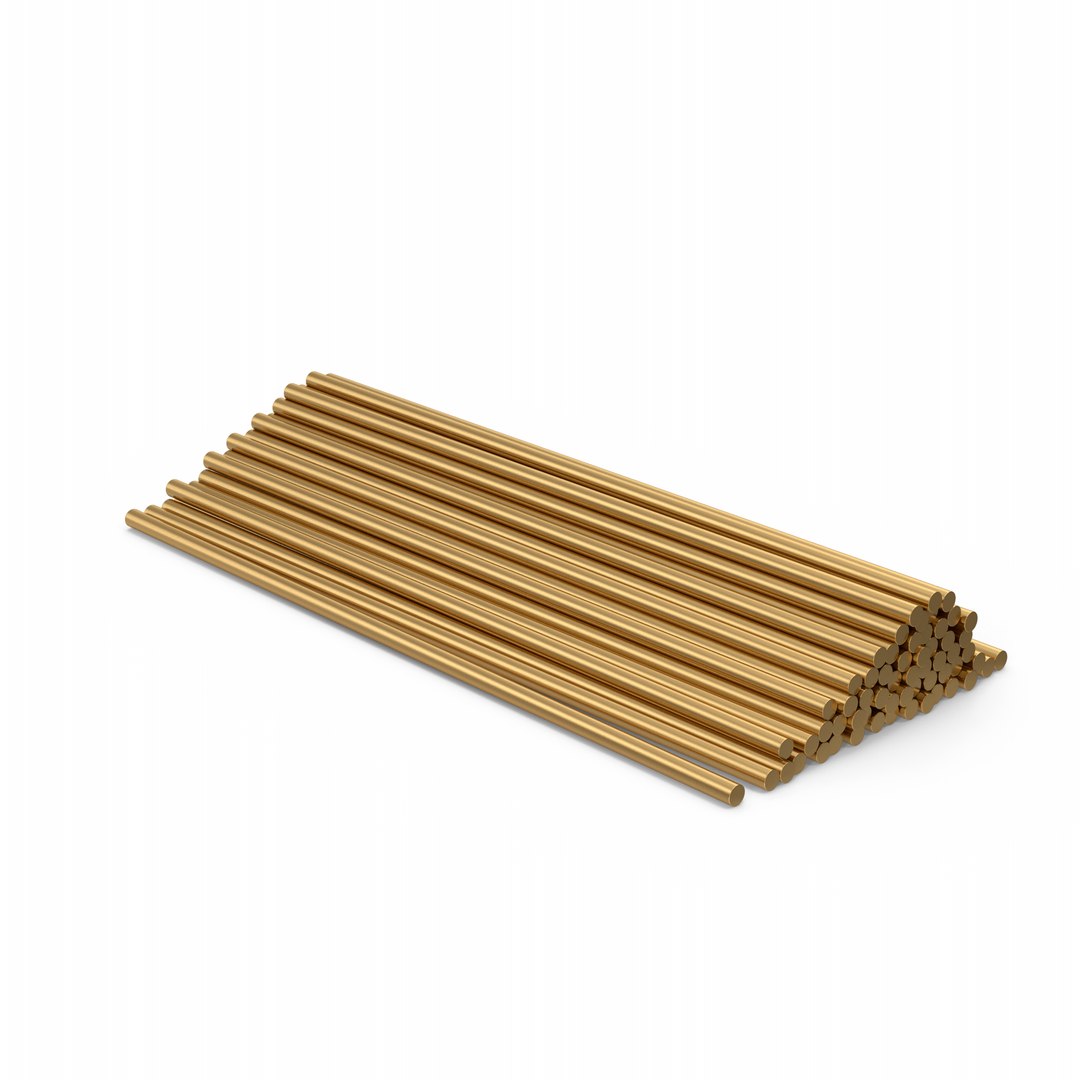 Gold Round Bars 3D Model - TurboSquid 2160135
