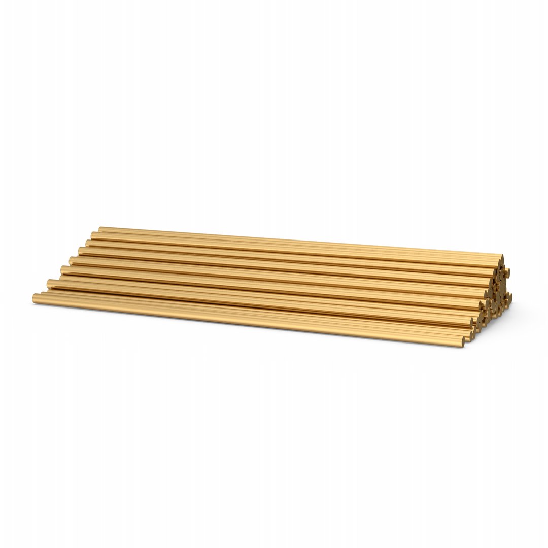Gold Round Bars 3D Model - TurboSquid 2160135